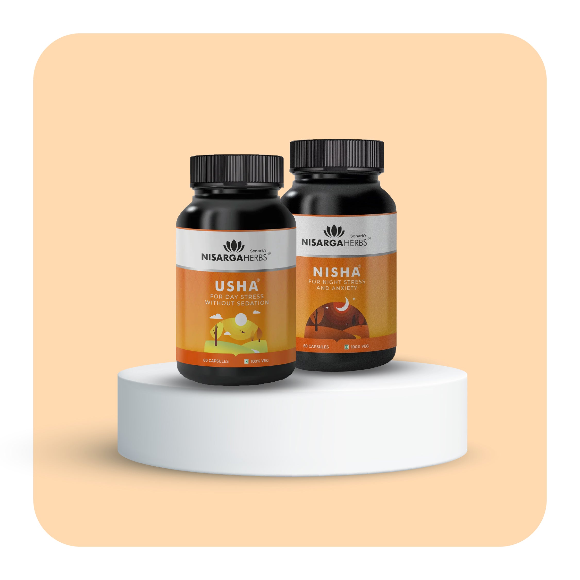 Nisha & Usha Combo - Ayurvedic capsules to improve sleep, promote a ca ...