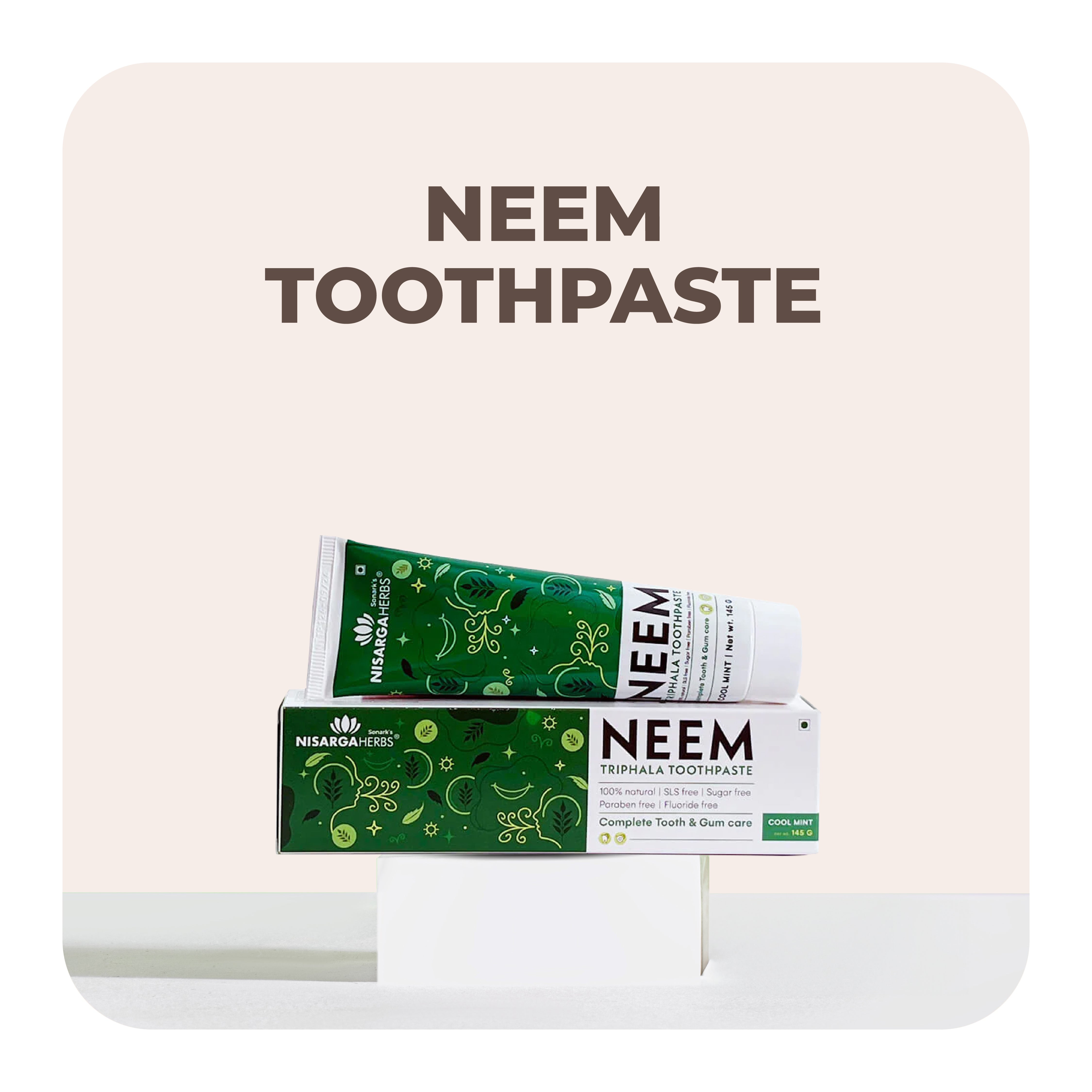 Buy Neem Triphala Toothpaste Cool Mint | Herbal Oral Care - Nisarga Herbs