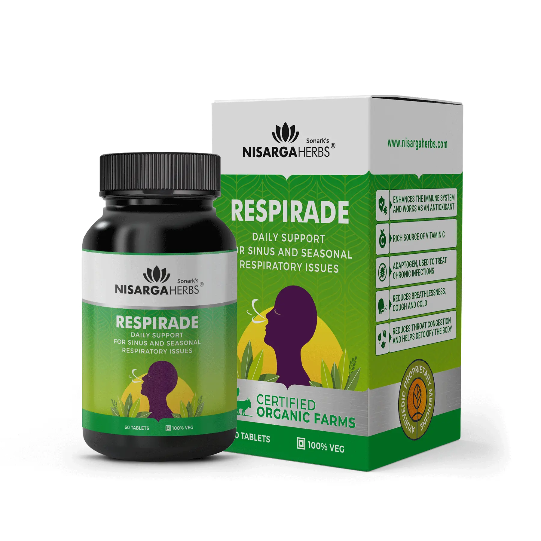 Respirade Tablets | Builds Respiratory Health | Adults | 60 Count