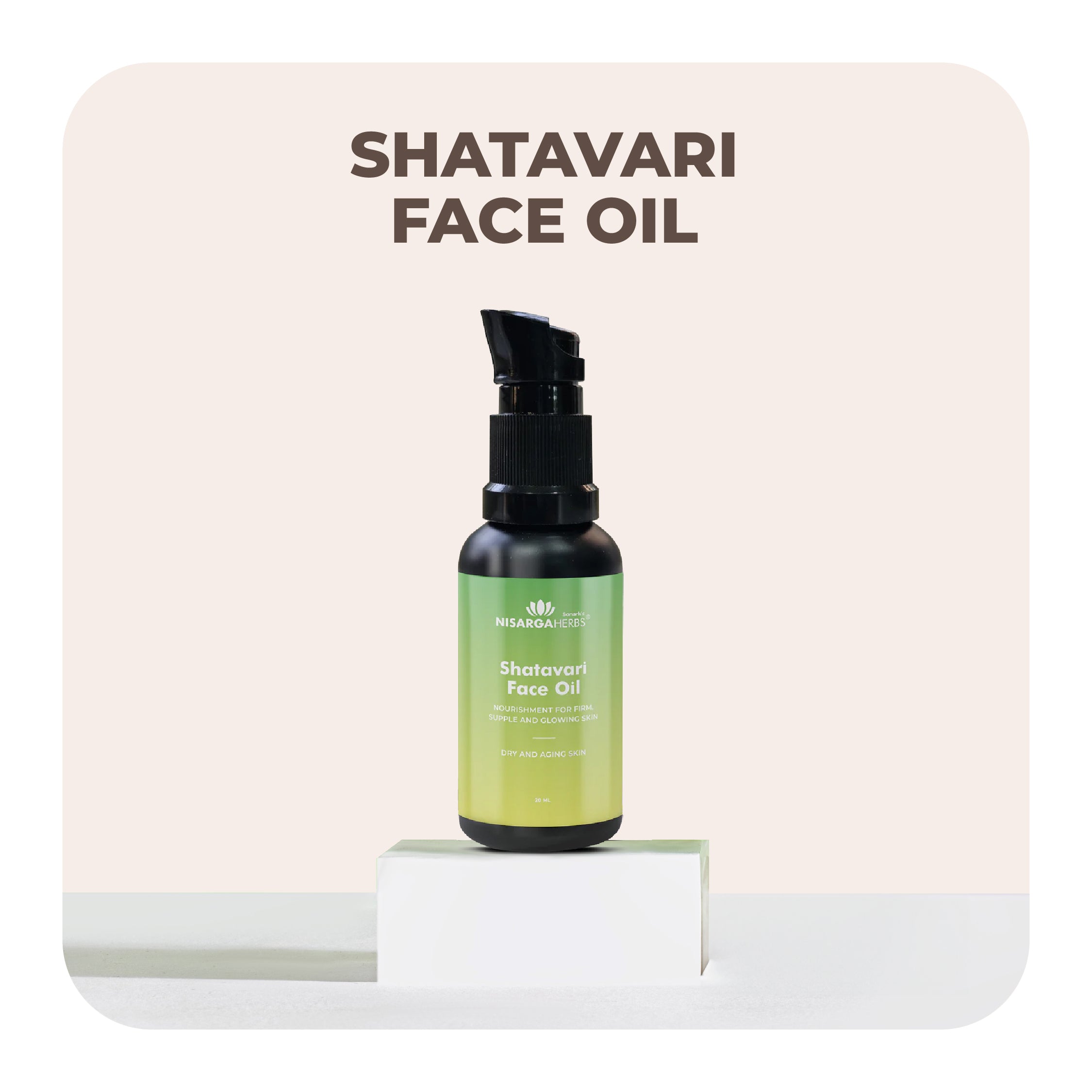 Shatavari Face Oil | Ayurvedic face oil for dry & ageing skin (20ml ...