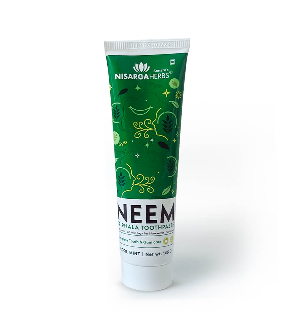 Buy Neem Triphala Toothpaste Cool Mint | Herbal Oral Care – Nisarga Herbs